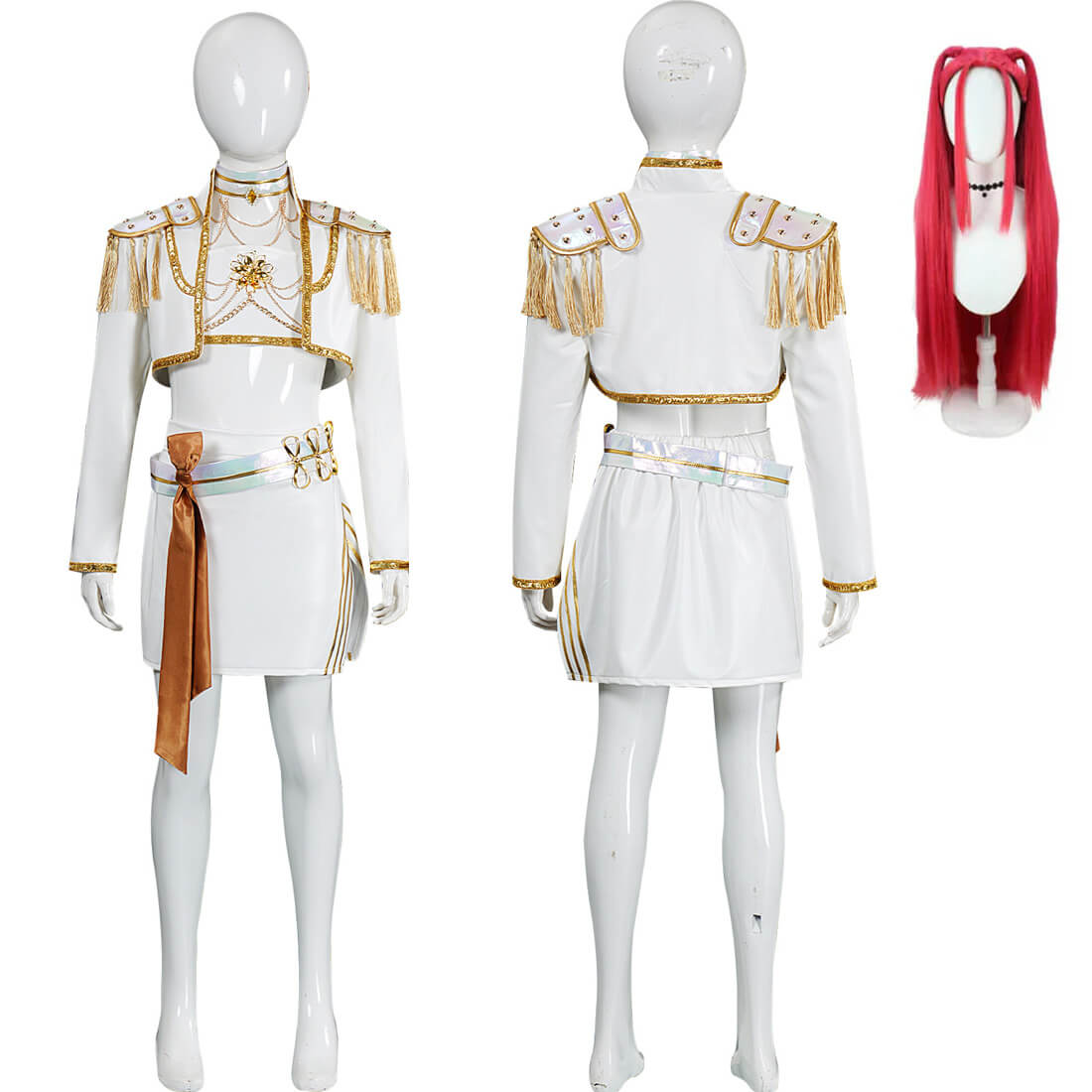 Kids Mira Demon Hunter Hunters Costume White Dance Cosplay Outfit Girl ...
