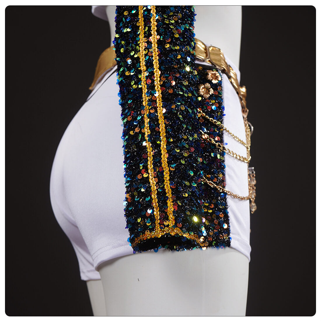 Rumi Kpop Demon Hunters Costume Black Golden Dance Halloween Outfit ...