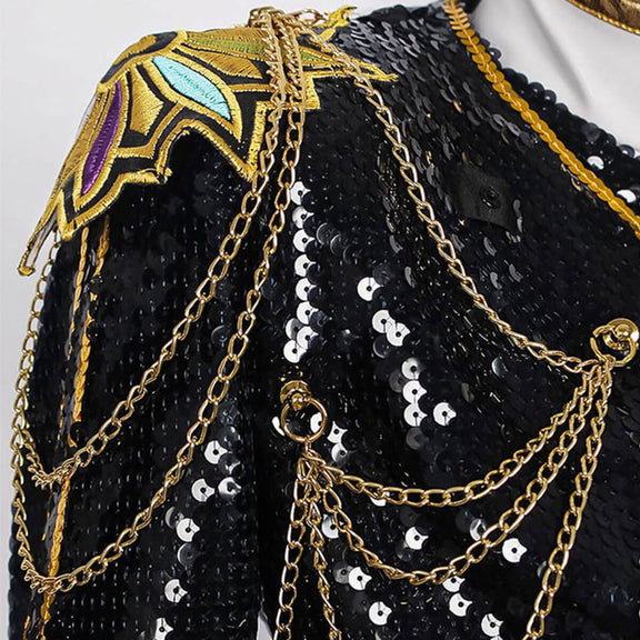 Rumi Golden Costume Kpop Demon Hunters Rumi Black Dance Halloween Outf ...